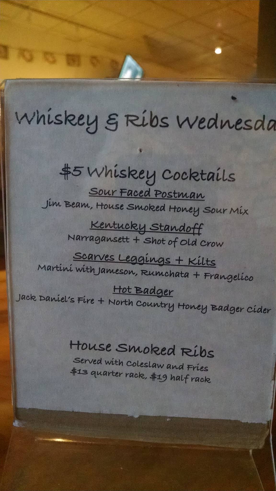 Menu at The Oak House restaurant, Newmarket