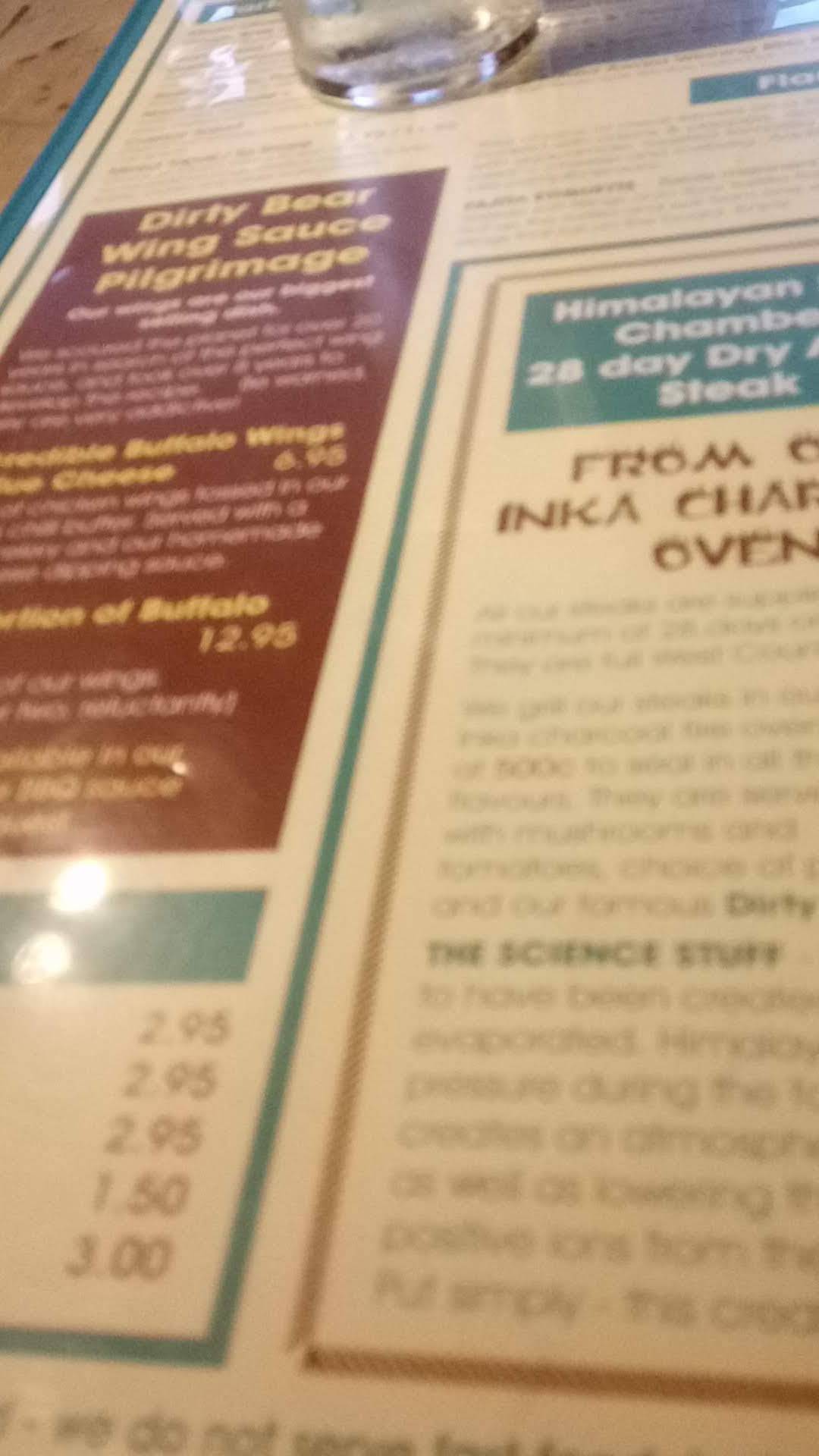 Menu at The Old Auctioneer pub & bar, Banbury