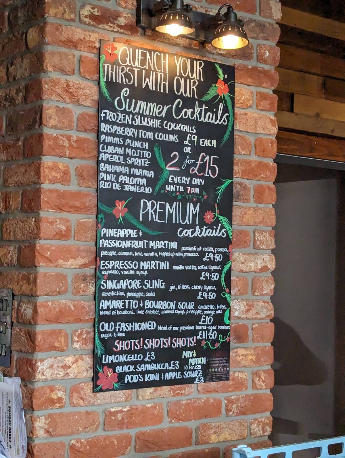 Menu at BAR.CODE, Newport