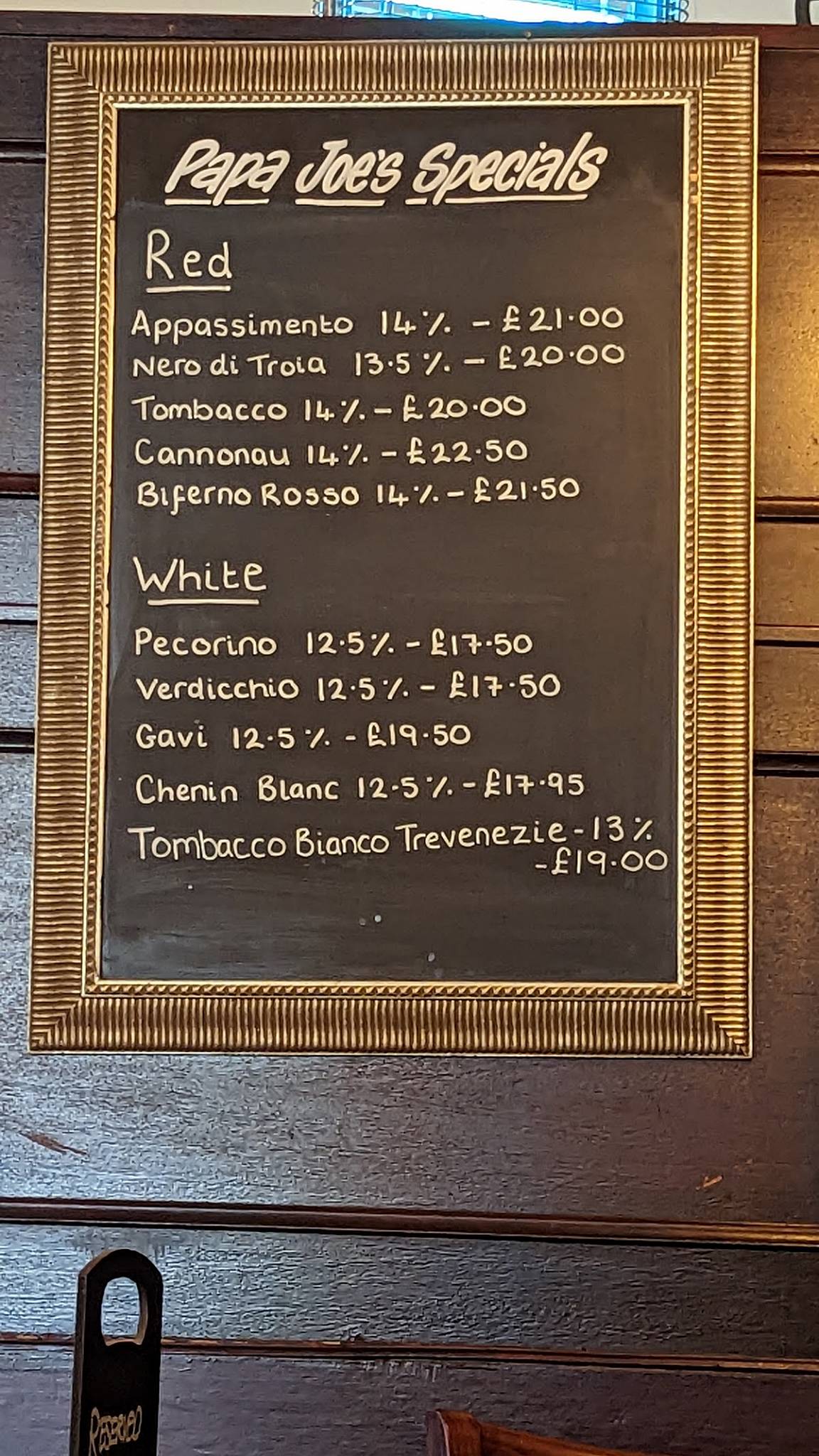 Menu at The Skiff Inn pub & bar, Newcastle upon Tyne
