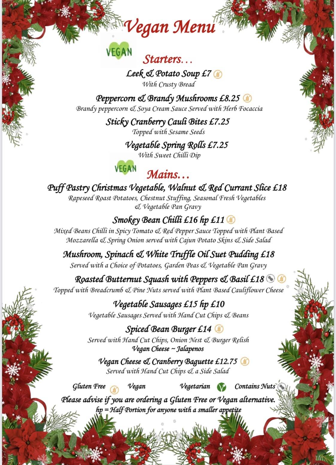 Menu at The Sycamore Inn pub & bar, Birch Vale