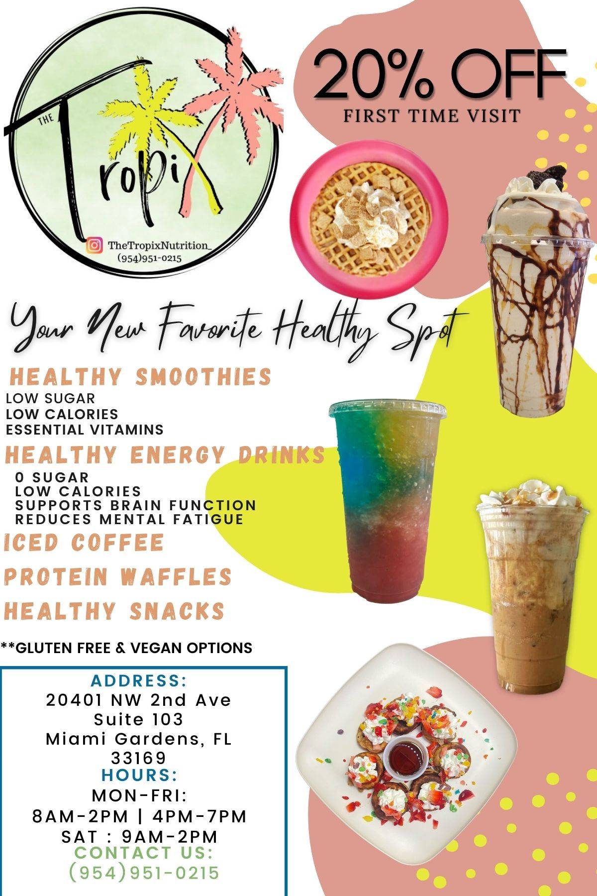 Menu at The Tropix Nutrition pub & bar, Miramar