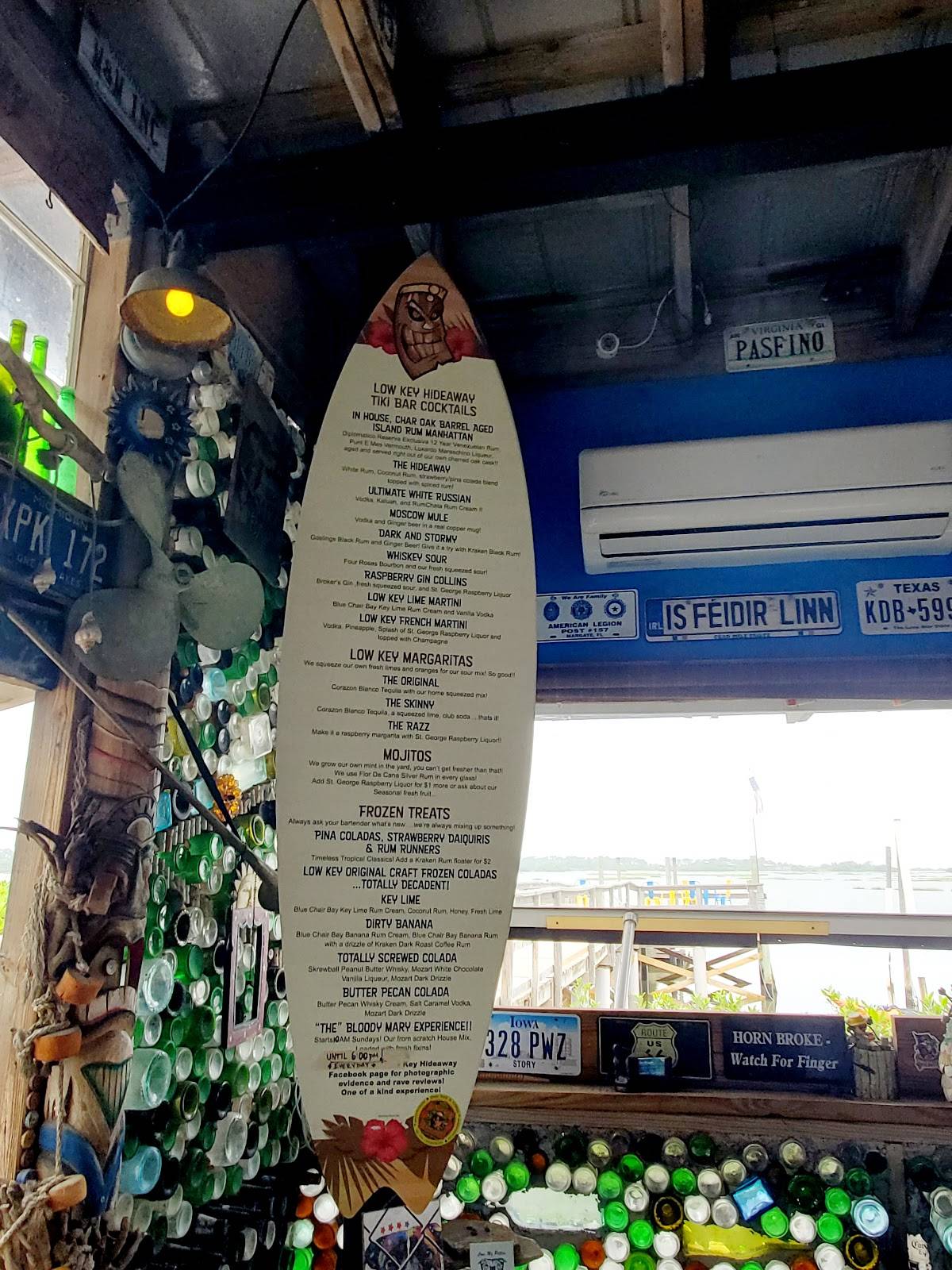 Menu at Lowkey Hideaway and Tiki Bar, Cedar Key