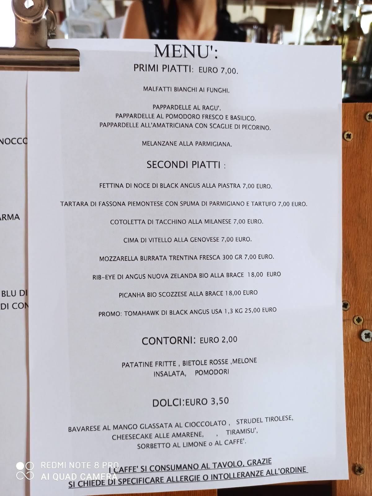 Menu da Trattoria 3 Stelle con Camere ristorante, Silvano Pietra