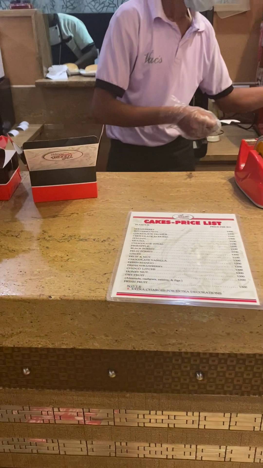 Menu at Vac's Pastries - KOKAPET, Hyderabad, One golden mile