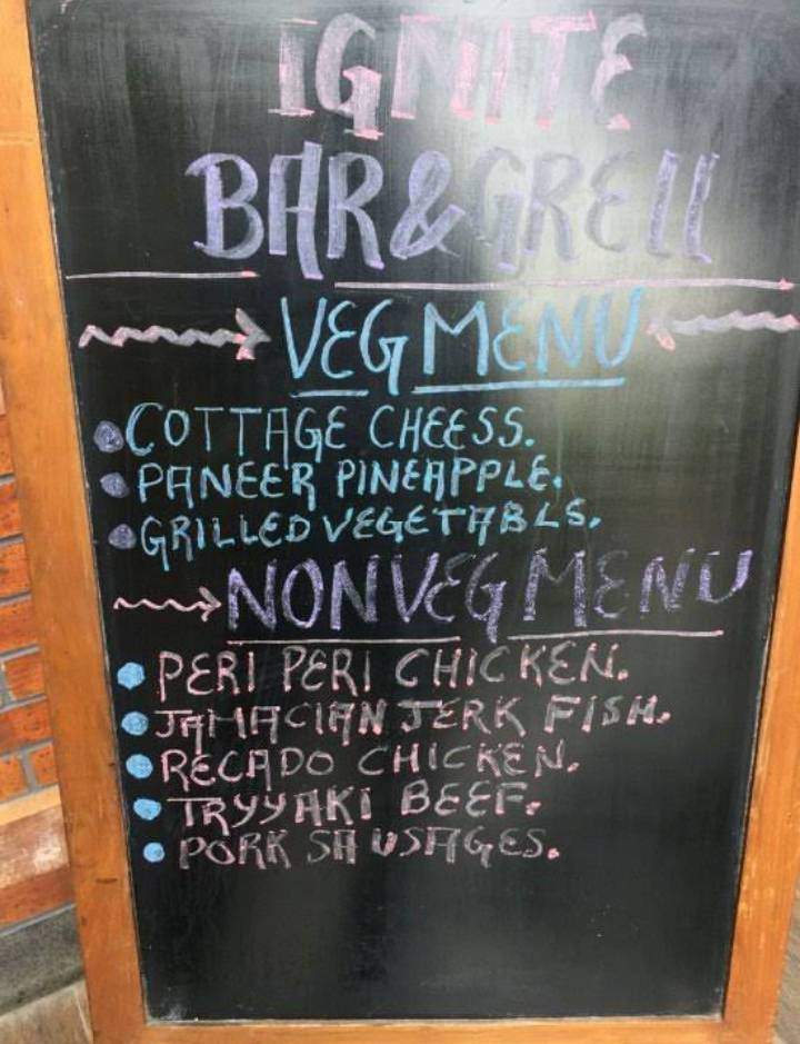 Menu at Vibe Bar & Grill, Pune