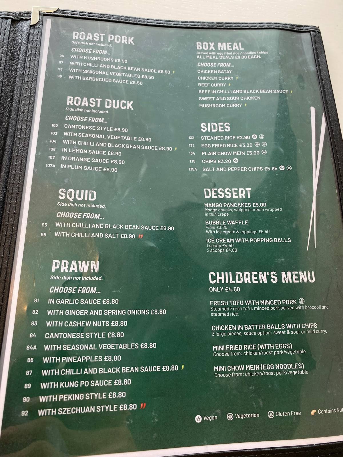 Menu at Wakaka Street Food restaurant, Shrewsbury