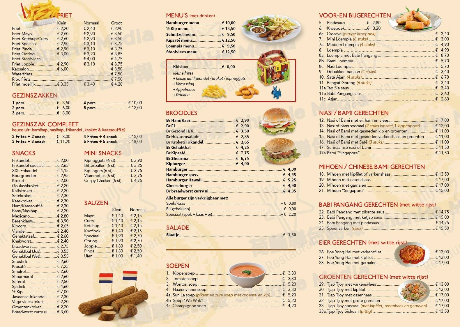 Menu at We Wok, Stellendam