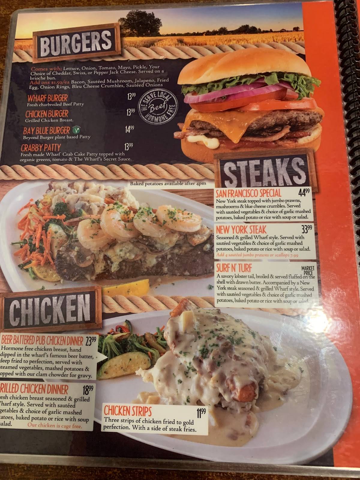 Menu at Wharf Fresh Seafood Market and Eatery pub & bar, Medford