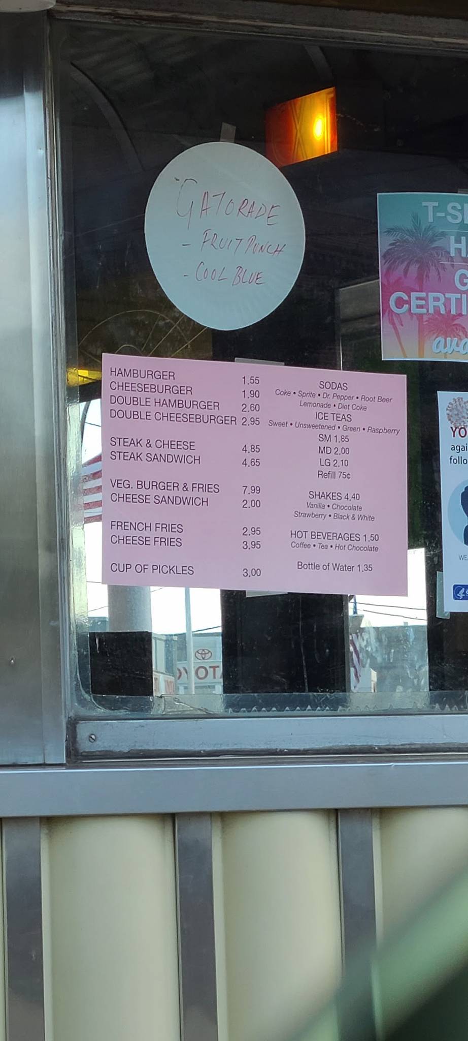 Menu at White Manna restaurant, Hackensack