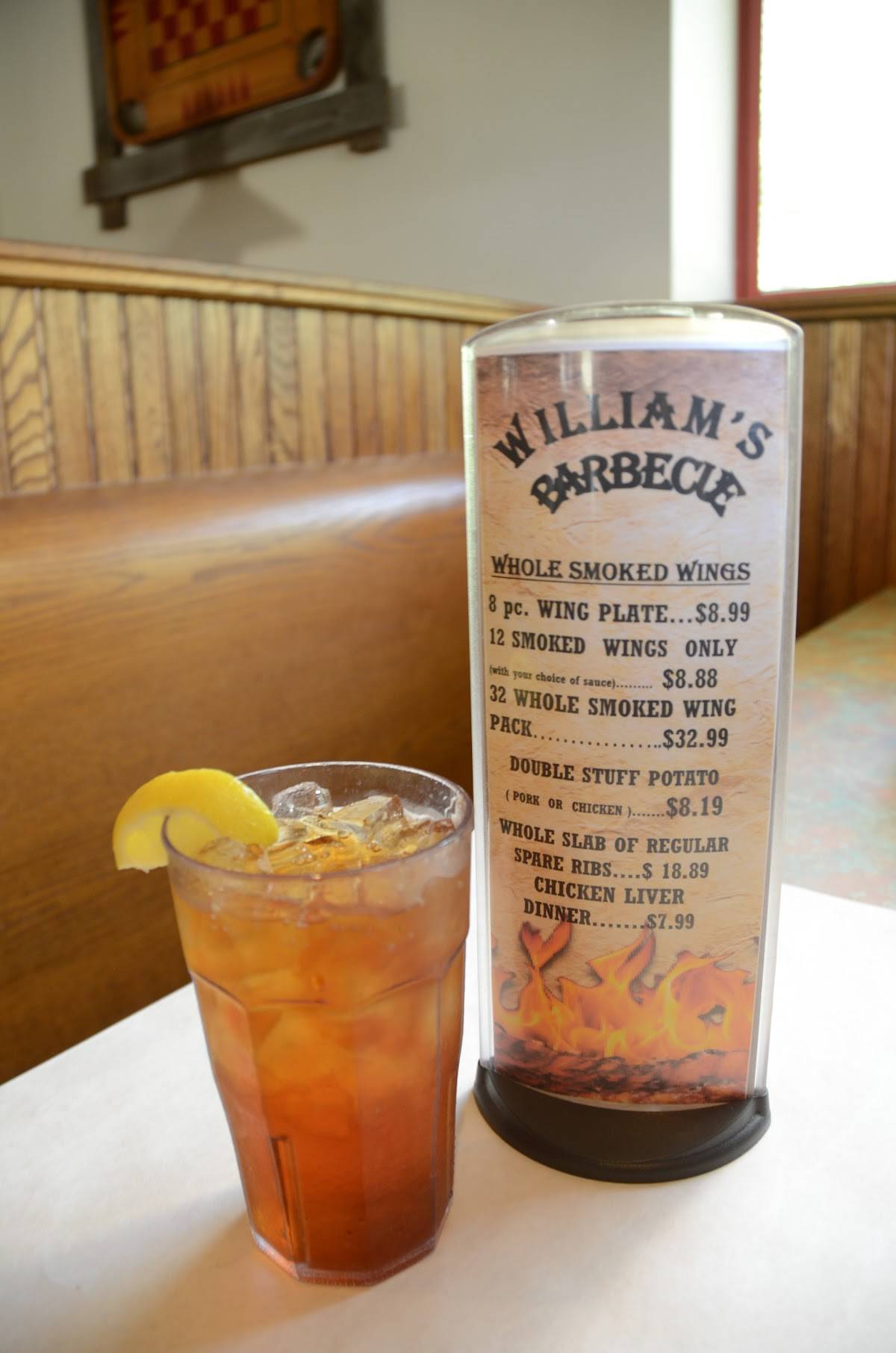 Menu at Williams Barbecue, Cullman