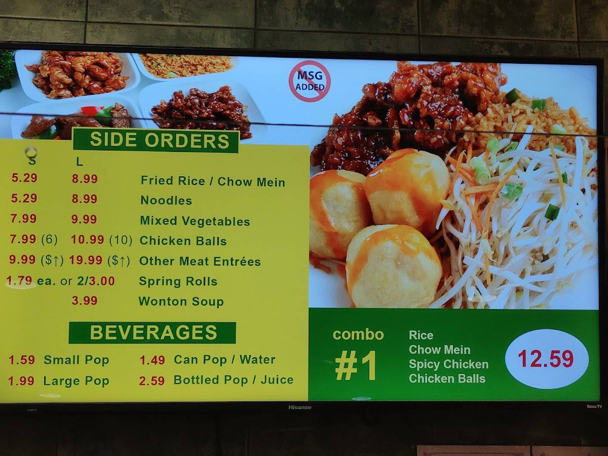 Menu at Wok Express restaurant, Saint Thomas, 417 Wellington St