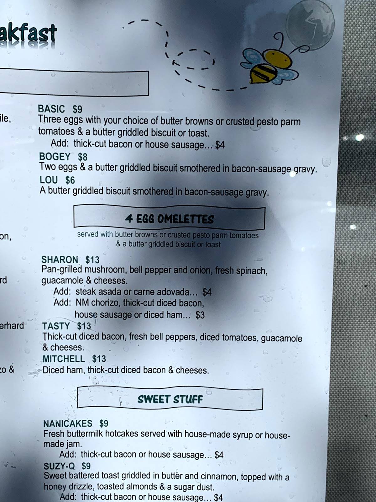 Menu at b. simple restaurant, Prescott