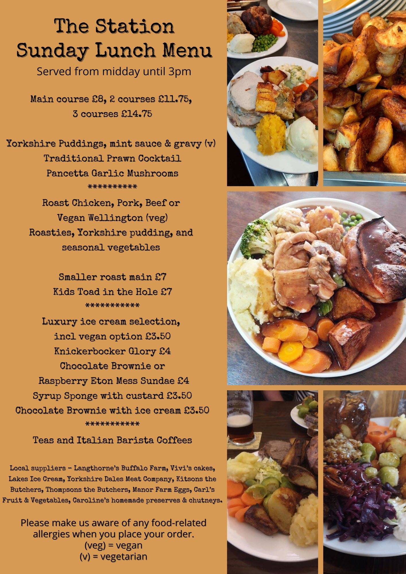 Menu at street map of nortallerton cafe, Northallerton