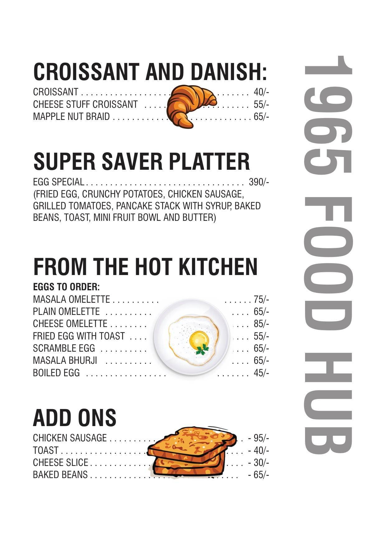 Menu at 1965 Food Hub, Calangute