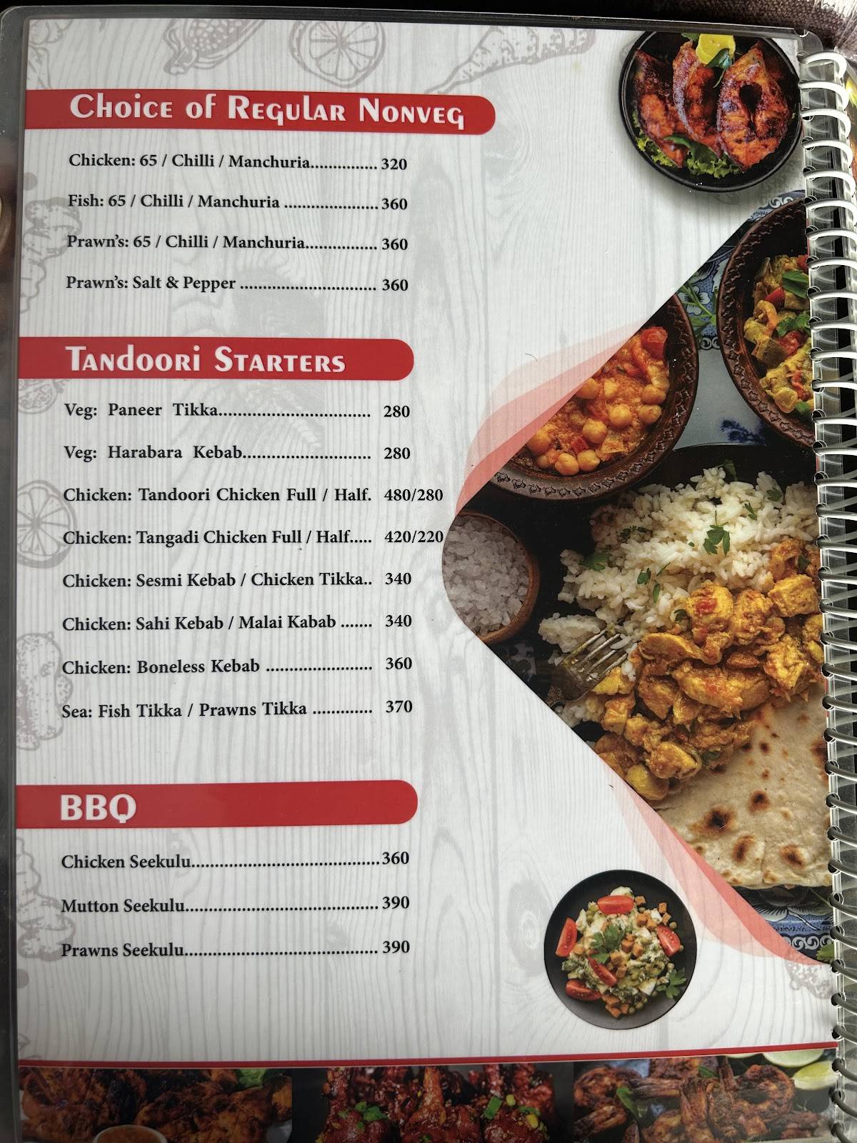 Menu at 21 SPICES, India