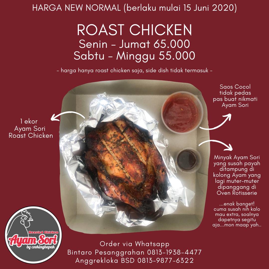 Carta del restaurante AYAM SORI Roast Chicken Kodam Bintaro, South ...