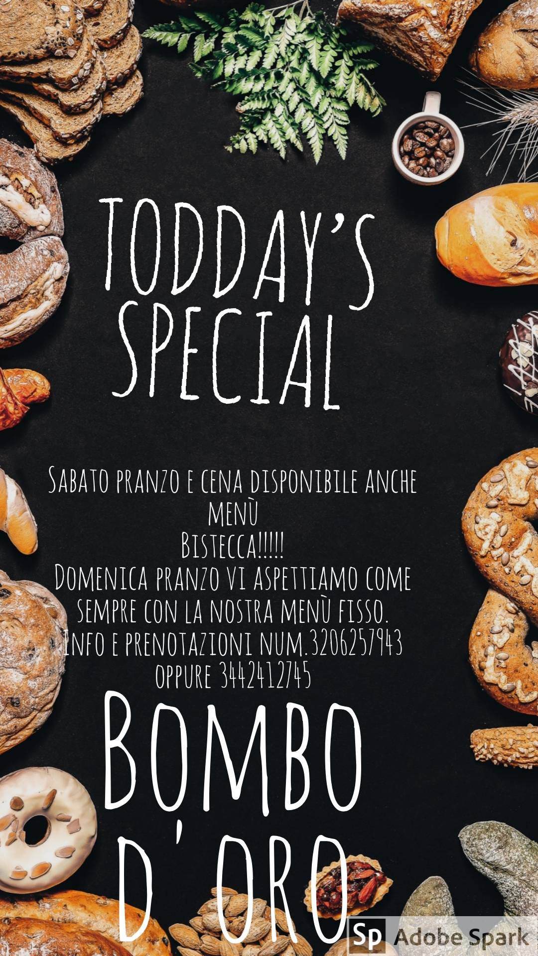 Menu da Agriristo il Bombo D'oro ristorante, Quartu Sant'Elena