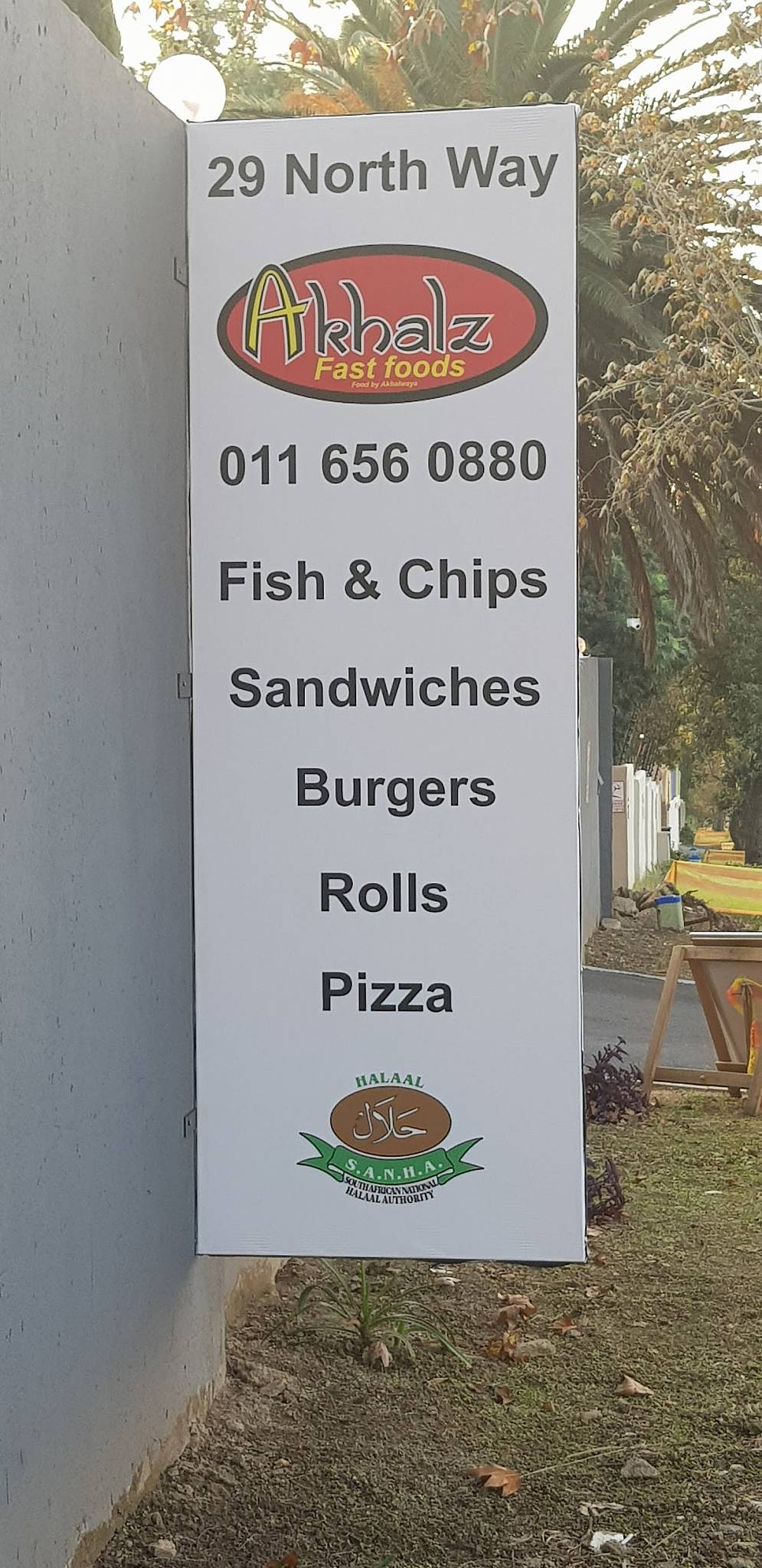 Menu at Akhalz Kelvin (Akhalwayas) restaurant, Johannesburg