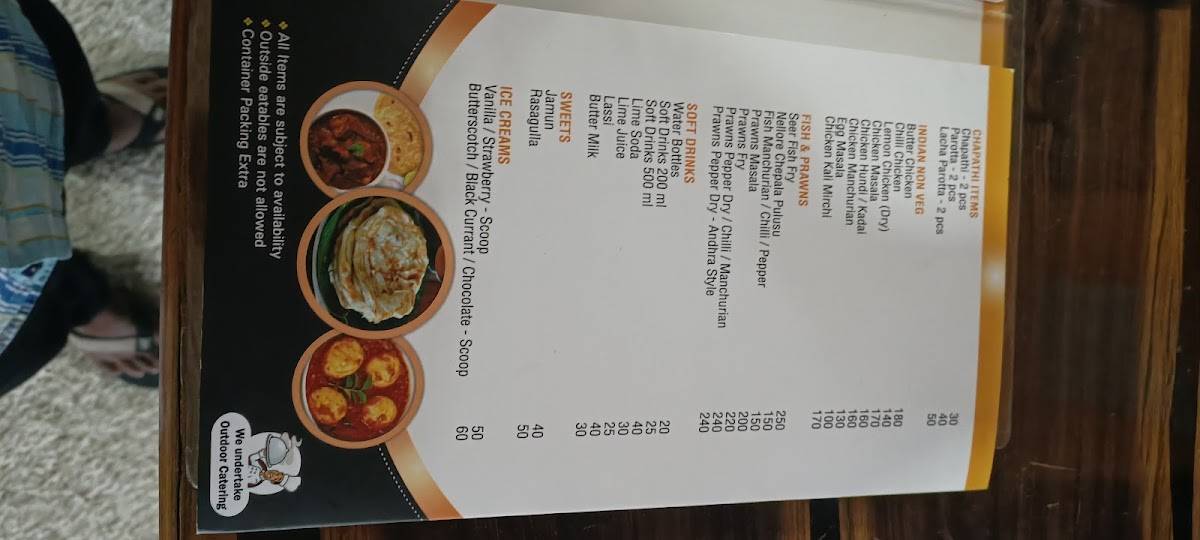 Menu at Akshara royal andhra food, Bengaluru
