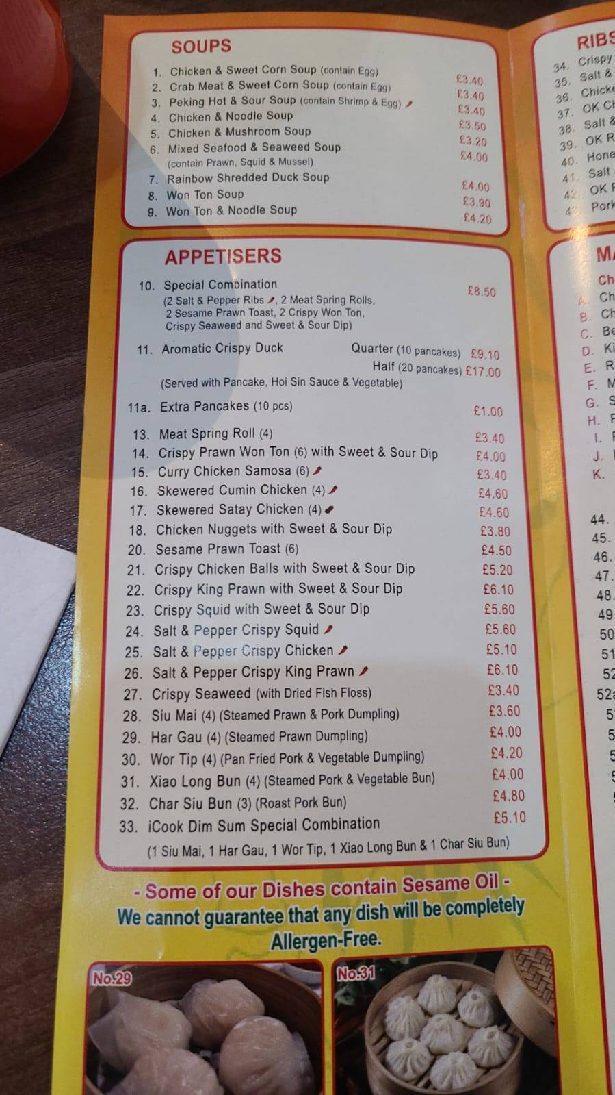 Menu at iCook fast food, Altrincham