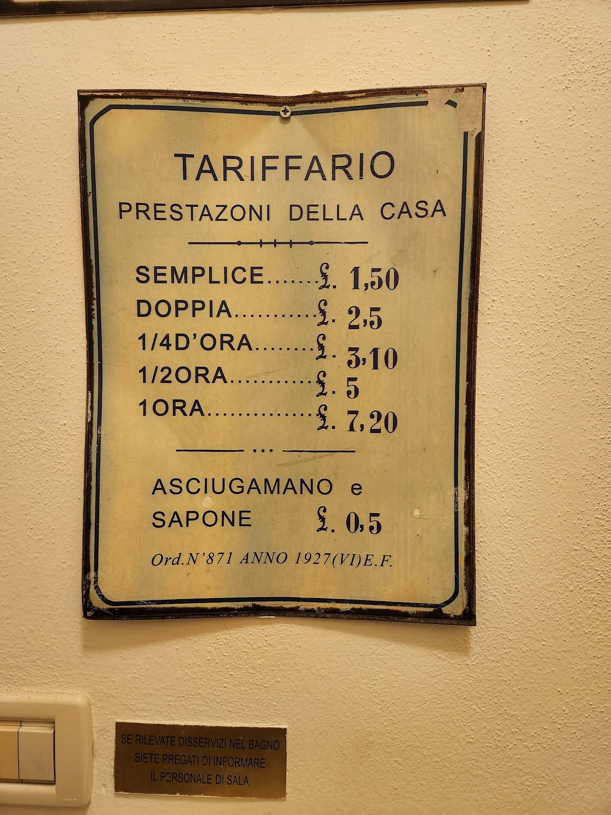 Menu da Antica Trattoria della Gigina ristorante, Bologna, Via Stendhal