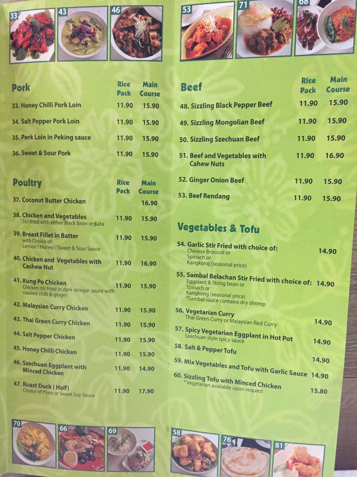 Menu at Asiana Kitchen restaurant, Lynbrook, 15 8/2 Northey Rd