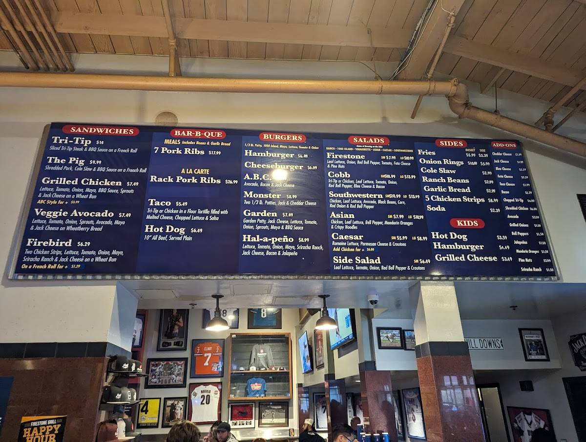 Menu at Firestone Grill BBQ, San Luis Obispo