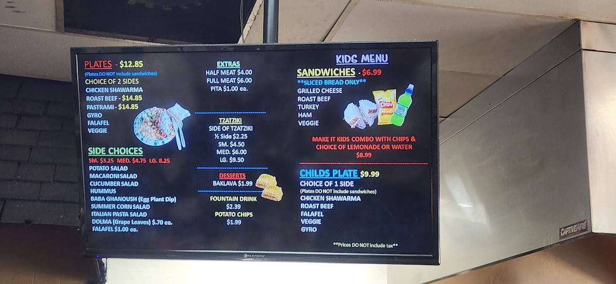 Menu at BIG H DELI restaurant, Fairfield