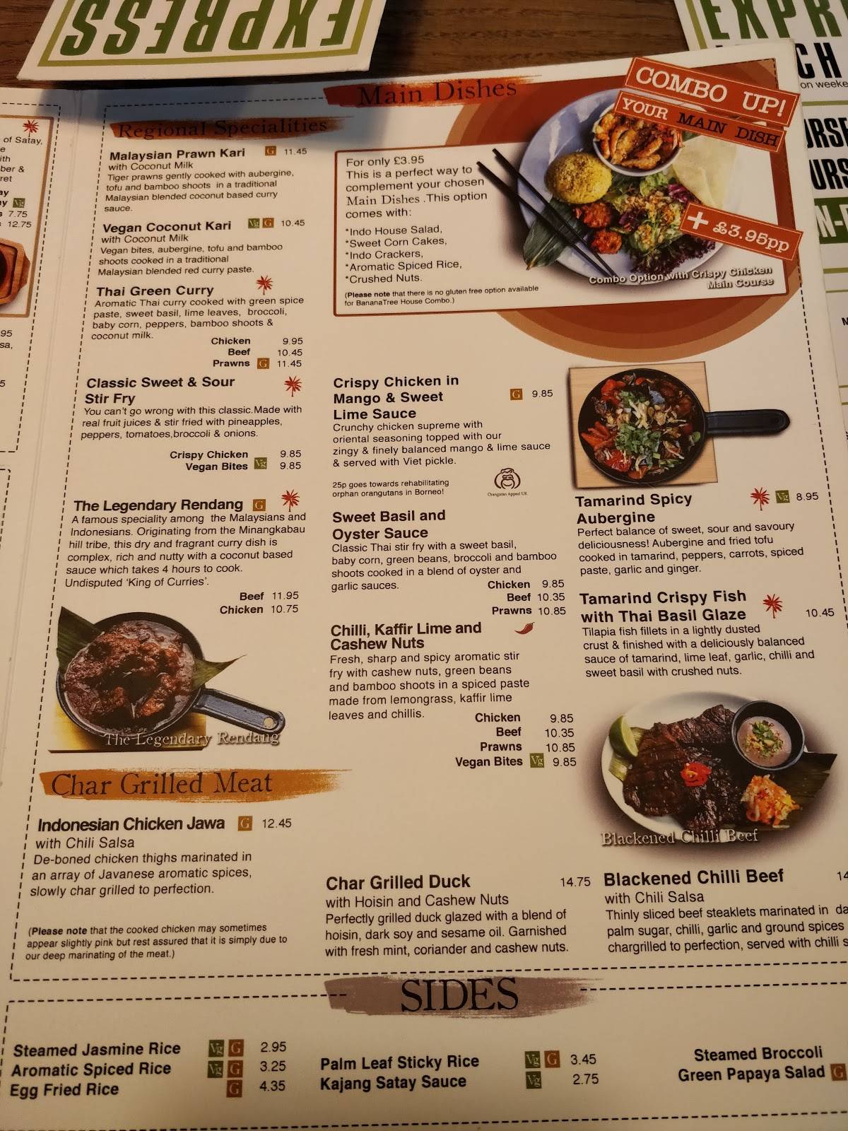 Menu at Banana Tree Milton Keynes restaurant, Milton Keynes
