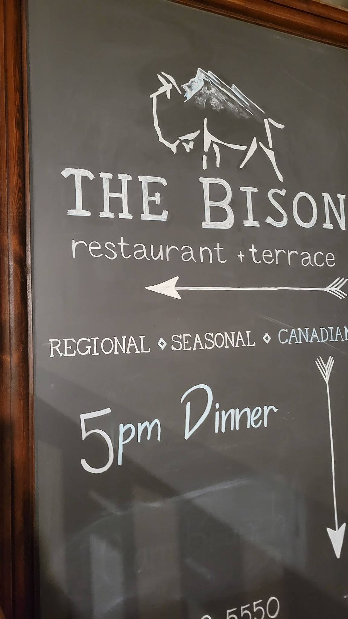 Menu at The Bison Restaurant, Banff