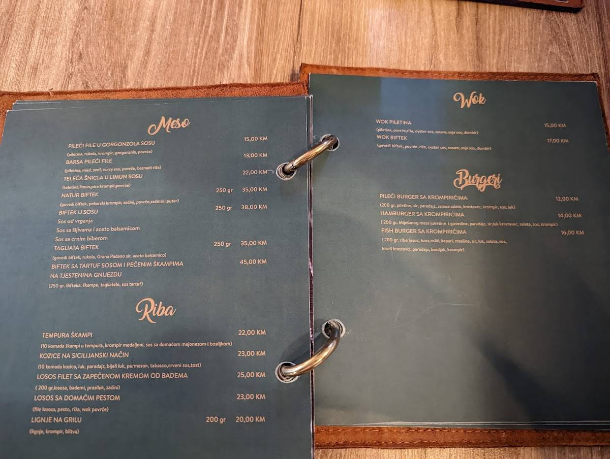 Menu at BarSa - Pizzeria Restaurant, Sarajevo