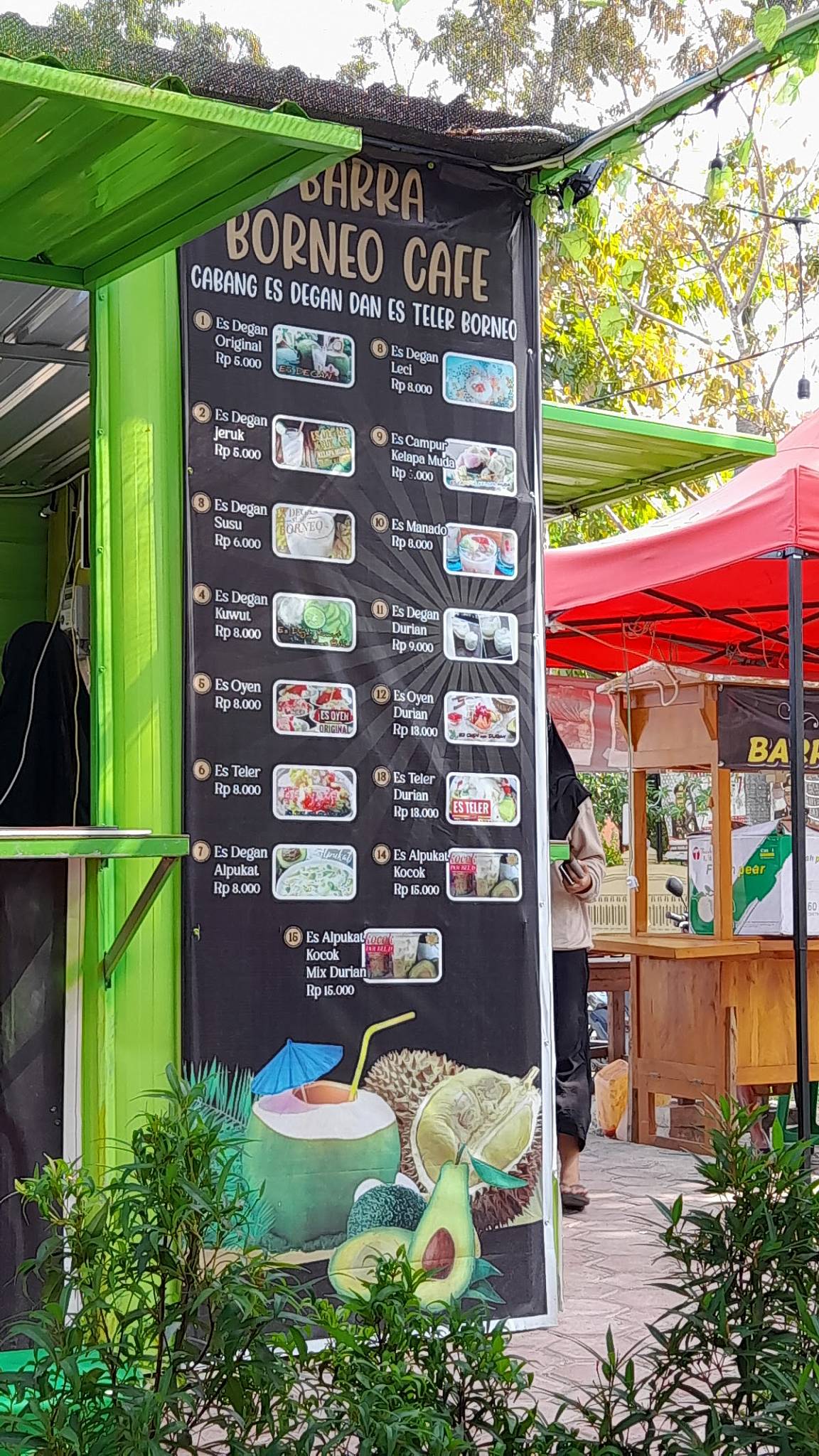 Menu at Barra borneo cafe, Bojonegoro