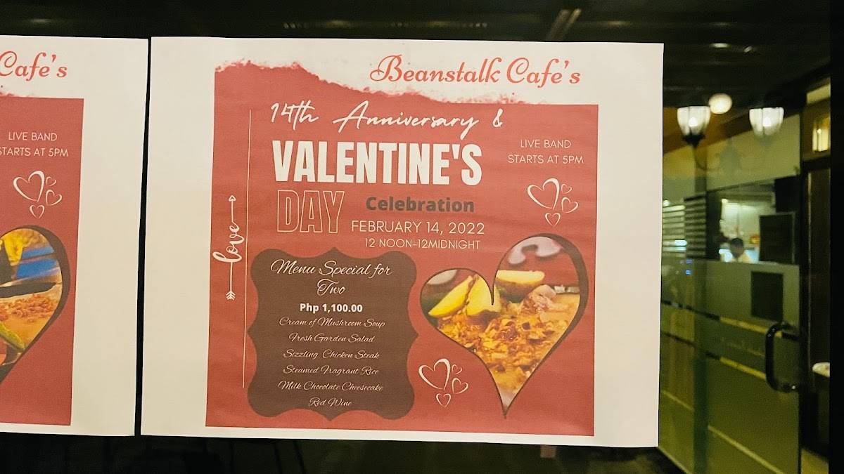 Menu at Beanstalk Cafe, Calamba, +687