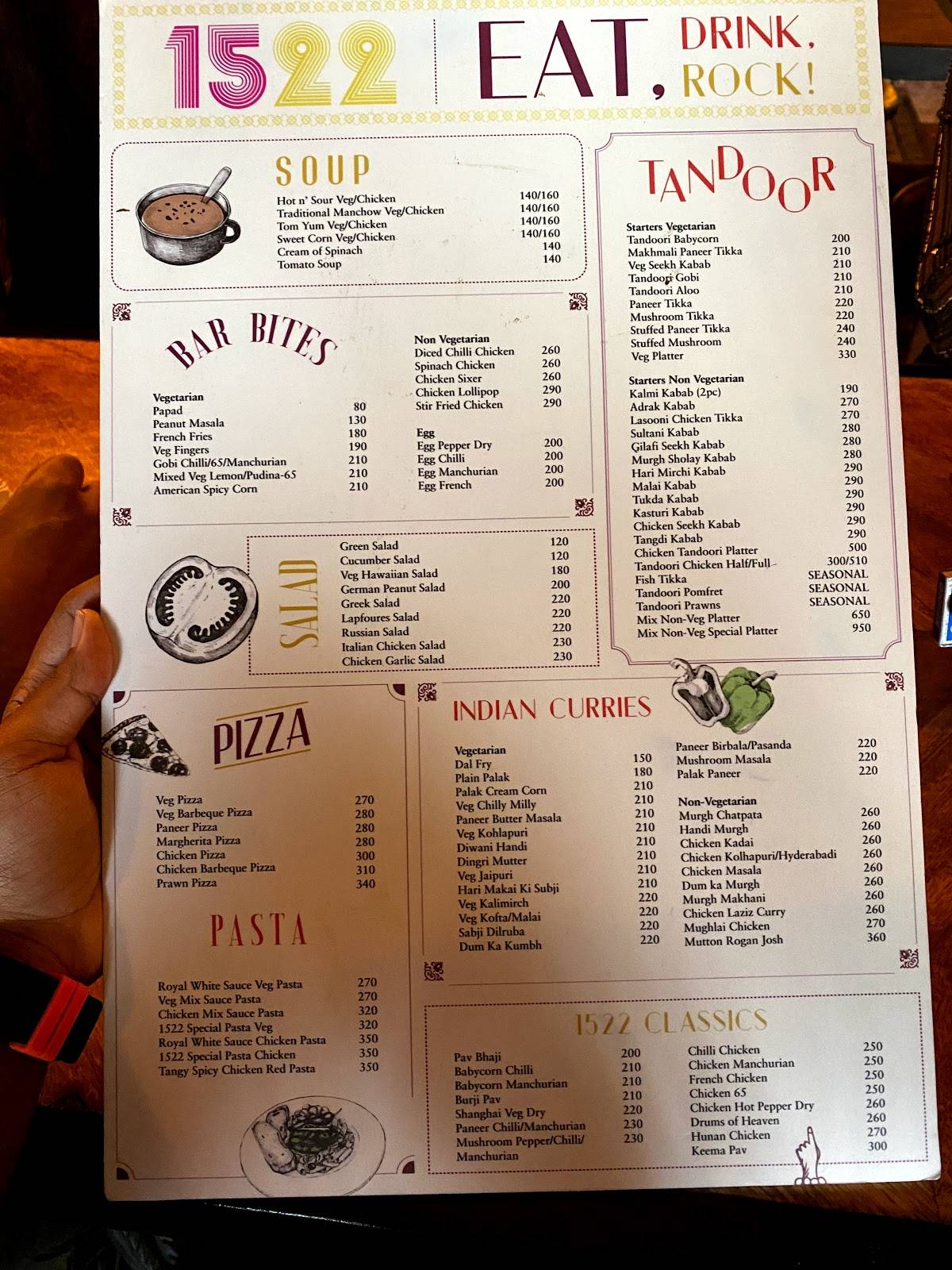 Menu at 1522 The Pub Rajarajeshwari Nagar, Bengaluru