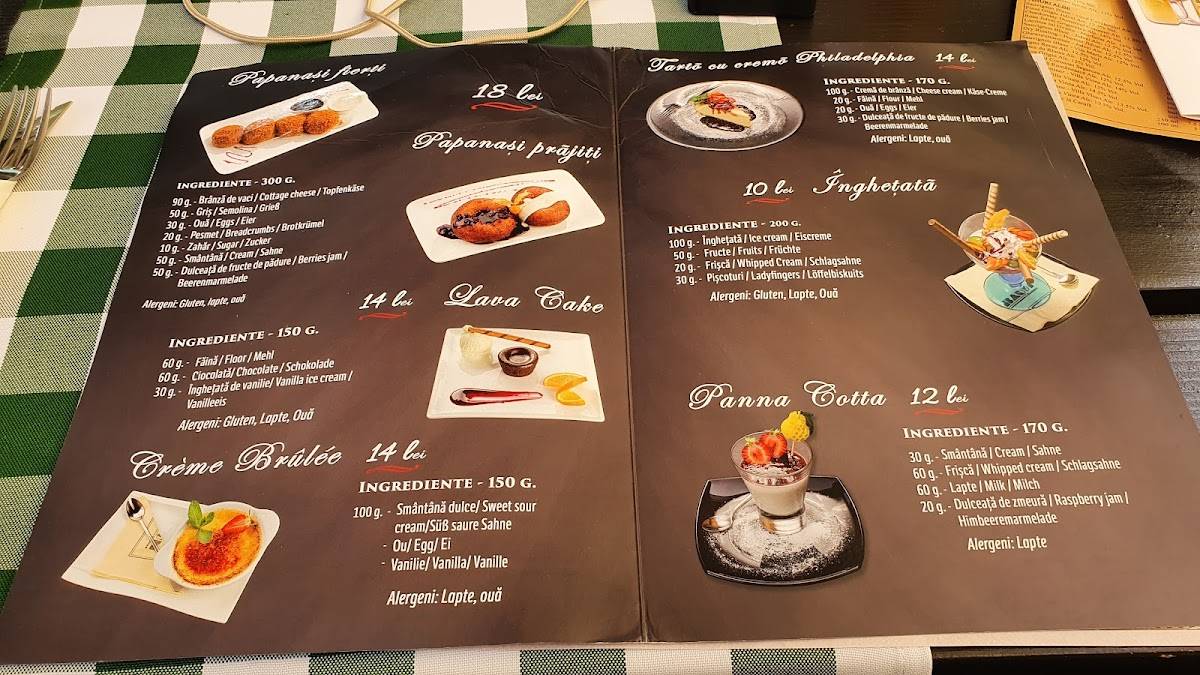 Speisekarte von Bistroteca Baum, Dumbrăveni