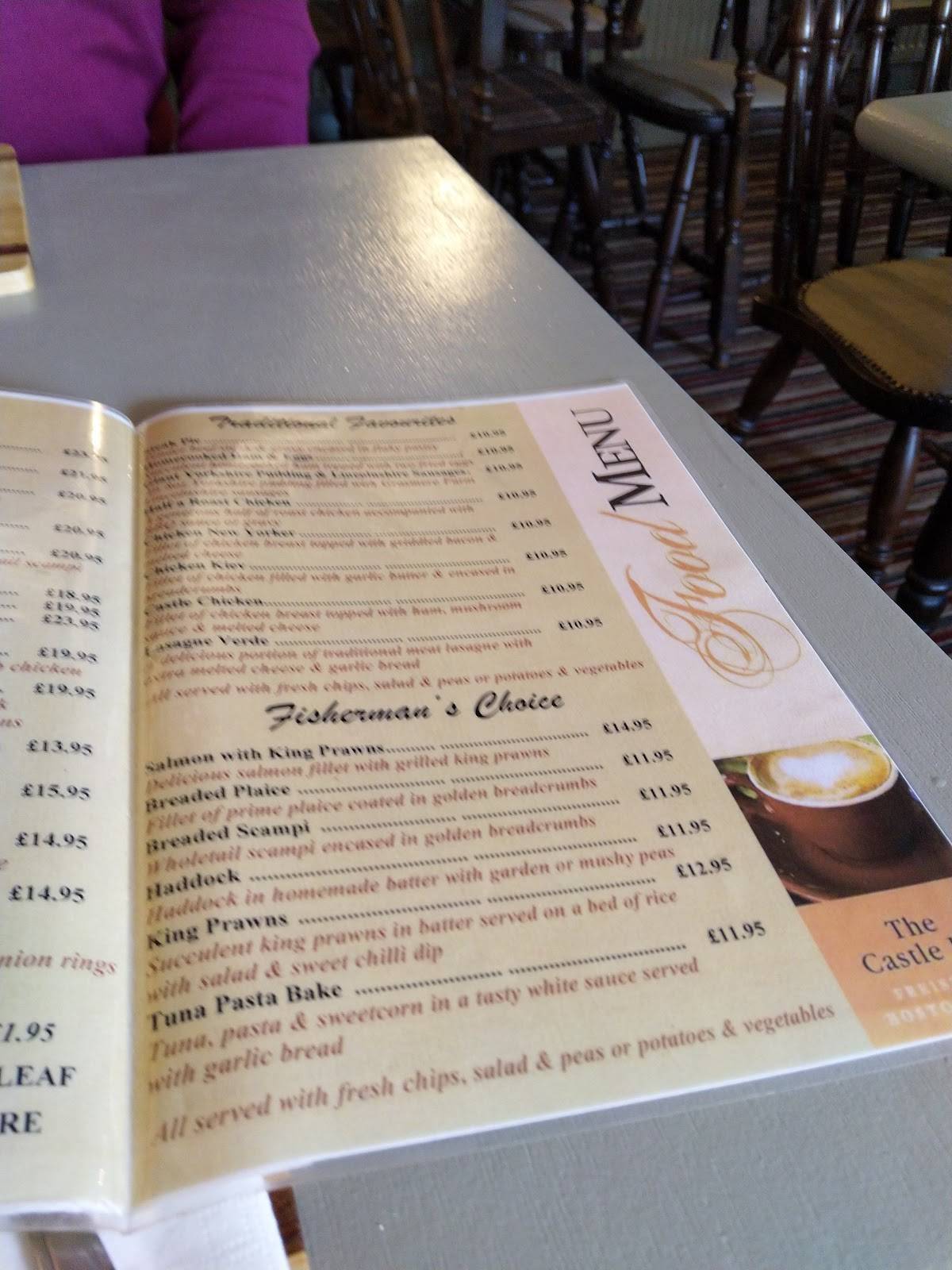 Menu at The Castle Inn pub & bar, Boston, Wainfleet Rd