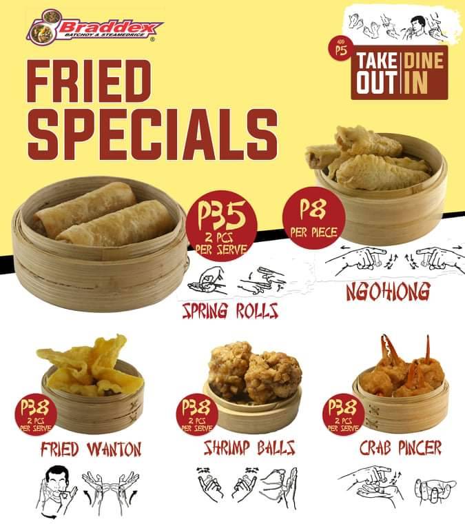 Menu at Braddex restaurant, Cebu City, 8V2C+GCV