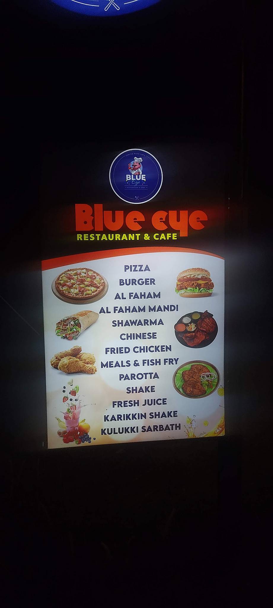 Menu at Blue Eye Restaurants & cafe, India