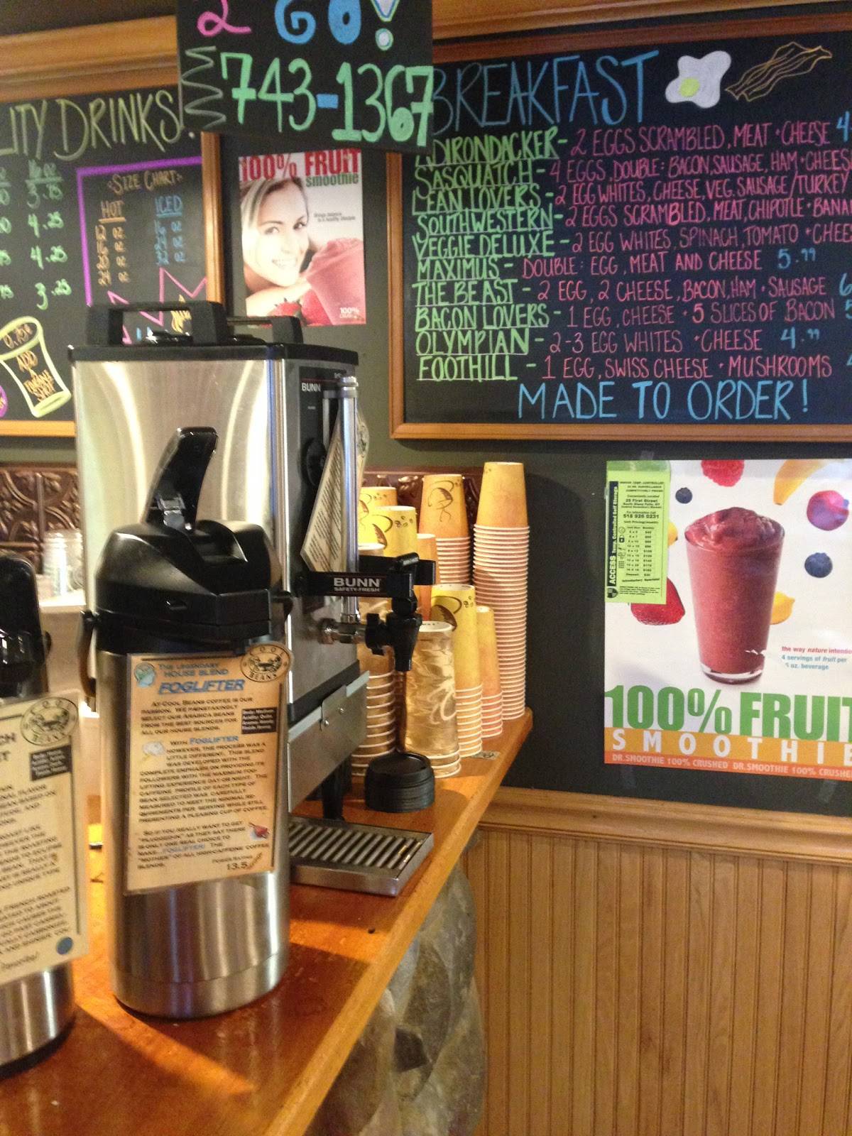 Menu at Cool Beans cafe, Queensbury, 2 S Western Ave