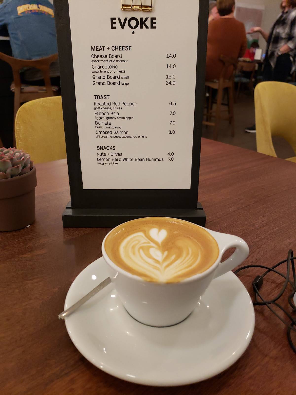 Menu at Café Evoke cafe, Edmond