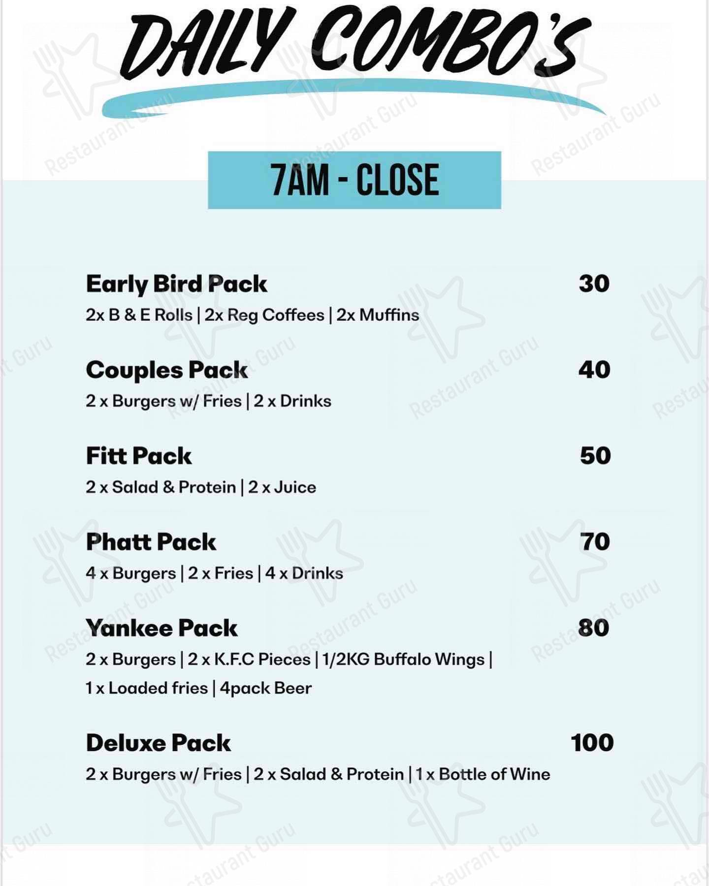 Menu at Squeeze & Grind restaurant, Camden