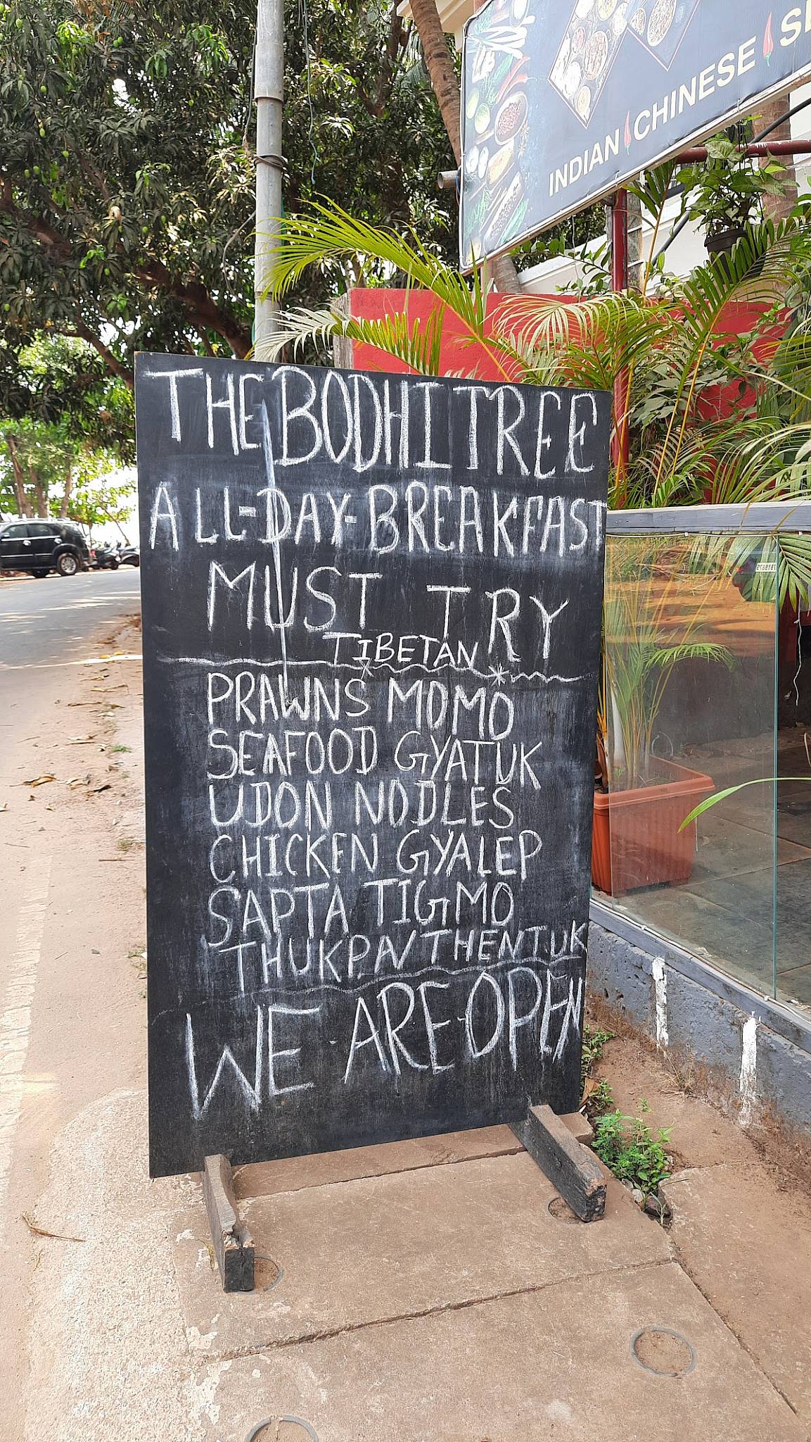 Menu at The Bodhi Tree Cafe and Bar, Morjim