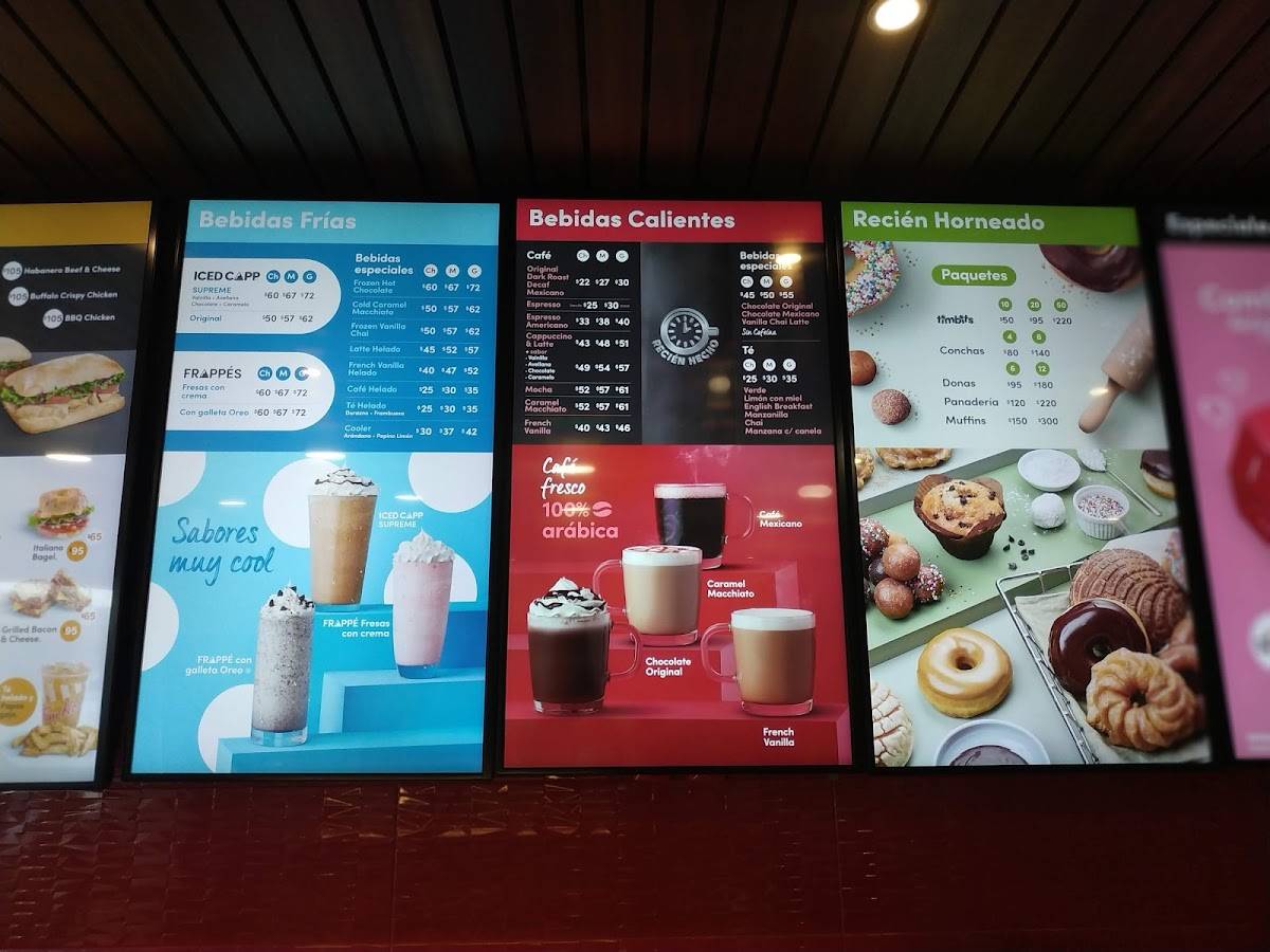 Carta de cafetería Tim Hortons Vía Puerta de Hierro, Monterrey, Av ...