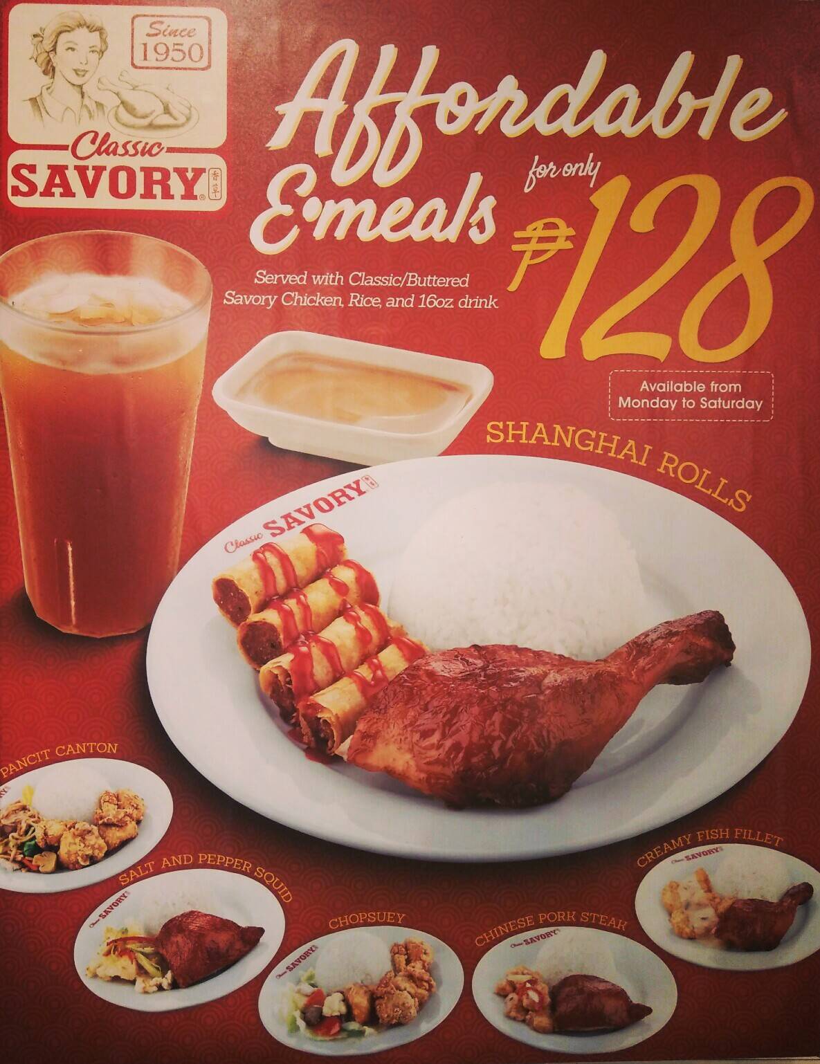 Menu at Classic Savory restaurant, Calamba, SM City Calamba