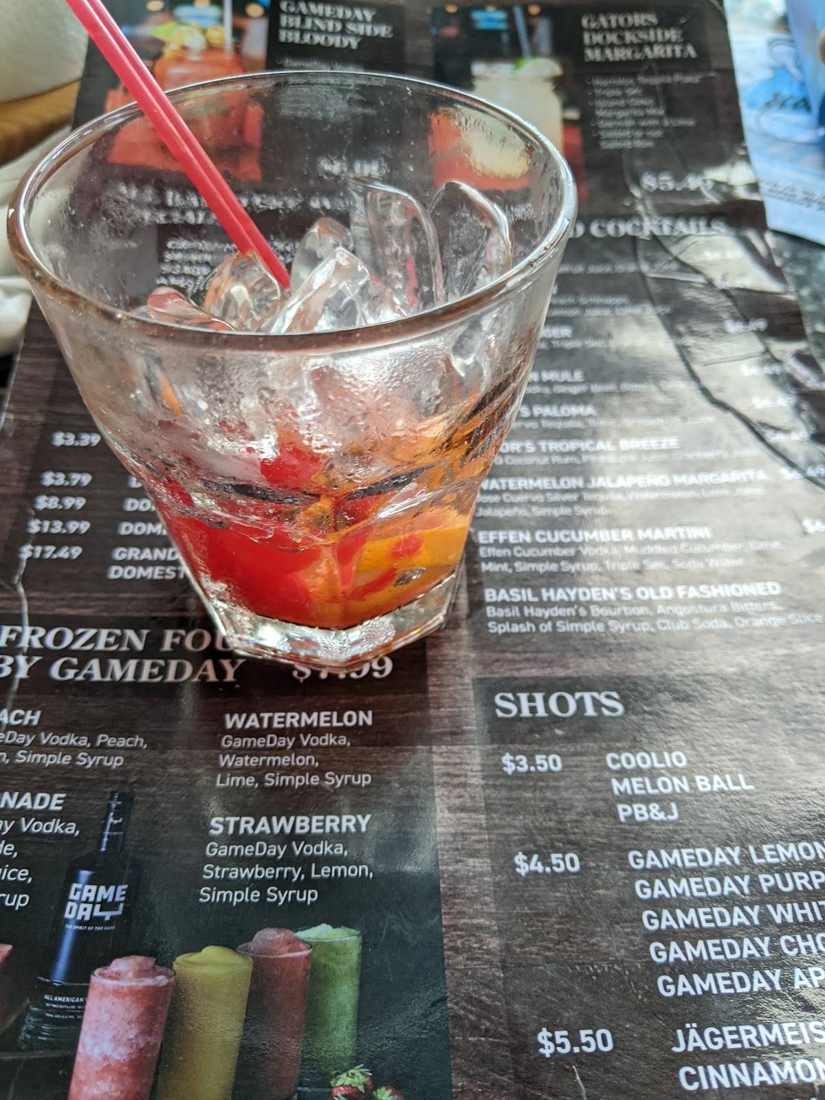 Menu at Gator's Portside Port Canaveral restaurant, Cape Canaveral