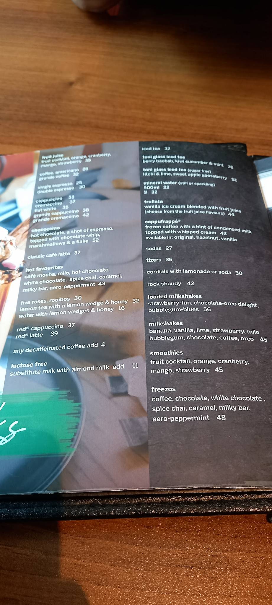 Menu at Cappuccinos @ Mall of the North restaurant, Polokwane, Cnr R81
