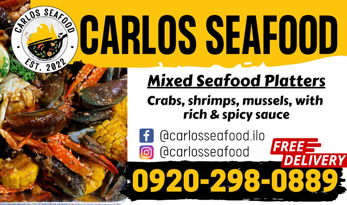 Menu at Carlos Seafood restaurant, Iloilo City