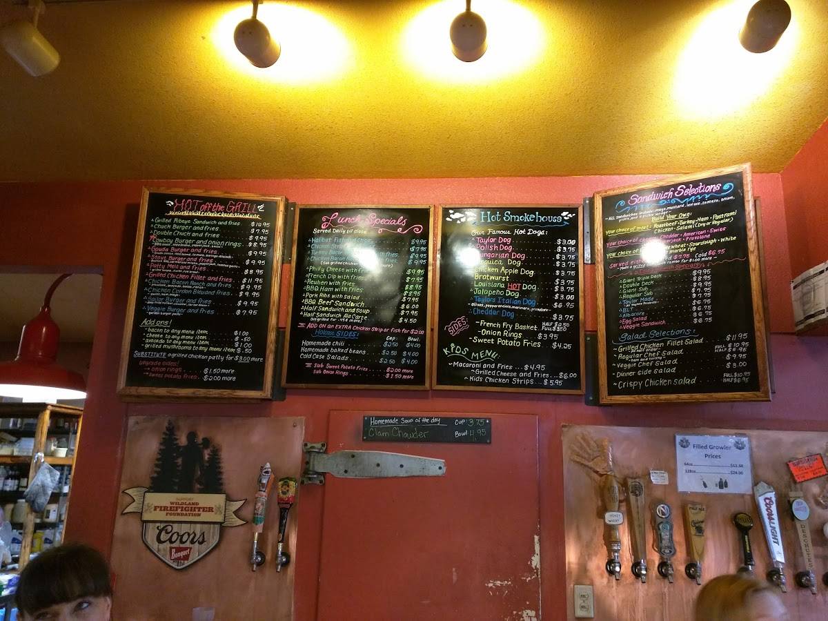 Menu at Taylor's Sausage Country Store restaurant, Cave Junction, 202 ...