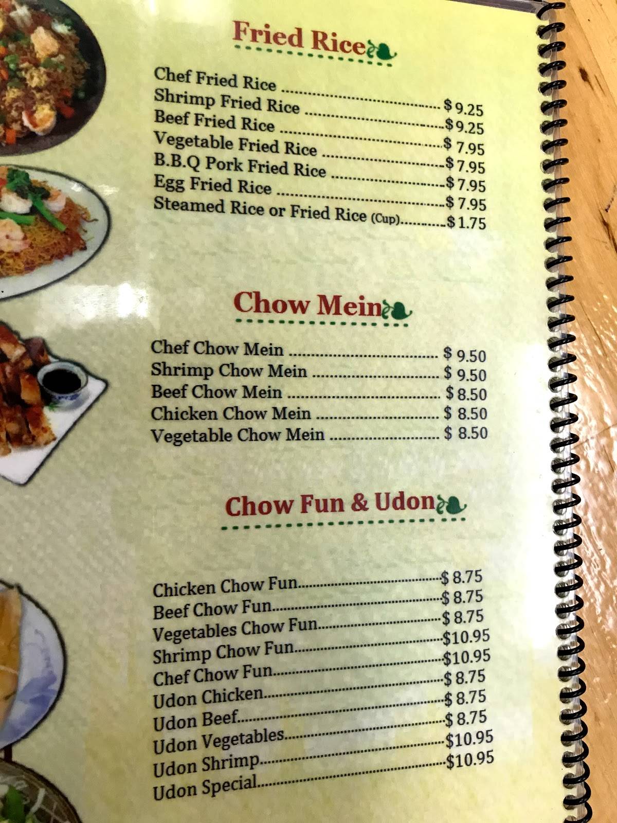 Menu at Chef Lee's Food Express fast food, El Centro